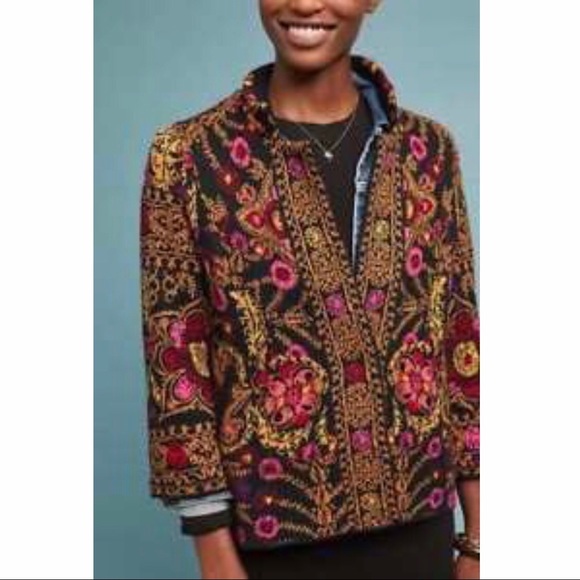 Moth | Jackets & Coats | Moth Payton Jacquard Blazer Boho Print Knit ...